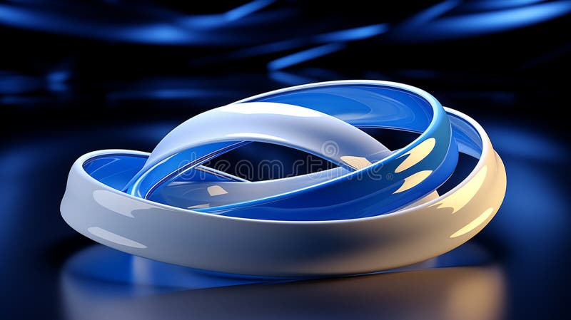 Abstract Blue Soft and White Center Light and Darker Vignette Border ...