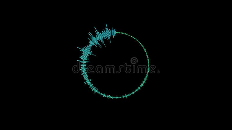 Abstract Blue Sound Wave Pattern on Black Background Stock Video ...