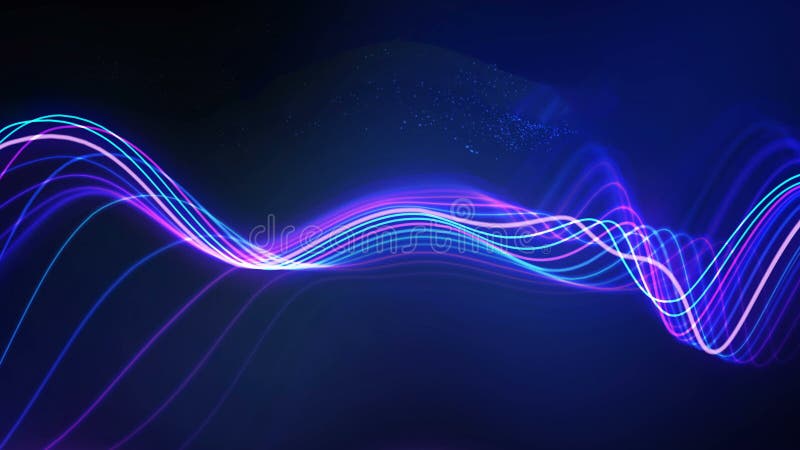 Abstract Blue Sound Waves. Colorful Waves Digital Music Equalizer ...