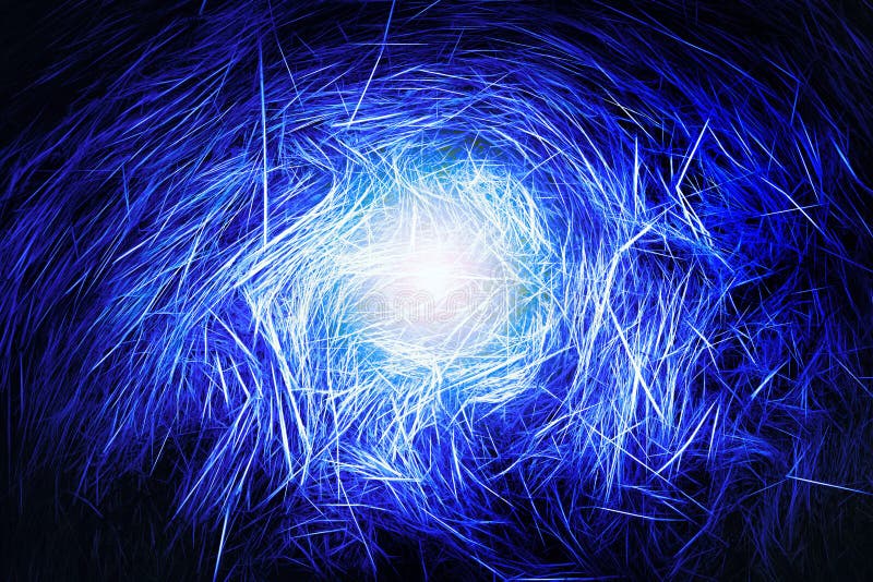 Abstract Blue Space Background. a Core of Unearthly Origin is ...