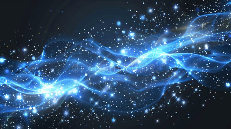 The Blue Sparkling Light Line Element Stock Illustration - Illustration of background, effects ...