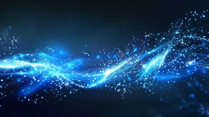 The Blue Sparkling Light Line Element Stock Illustration - Illustration ...