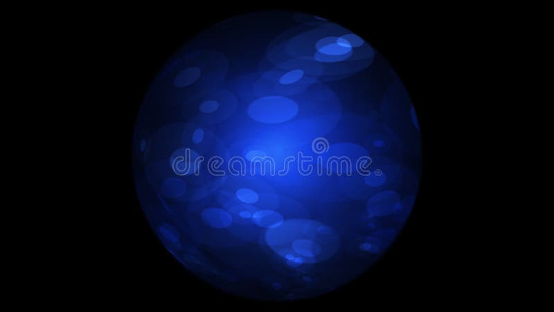 3D Blue Sphere Made of Flowing Digital Particles on Black Background ...