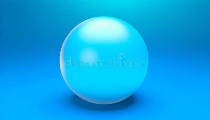 Abstract Blue Sphere Levitates in Space, Reflecting Nature Patterns ...