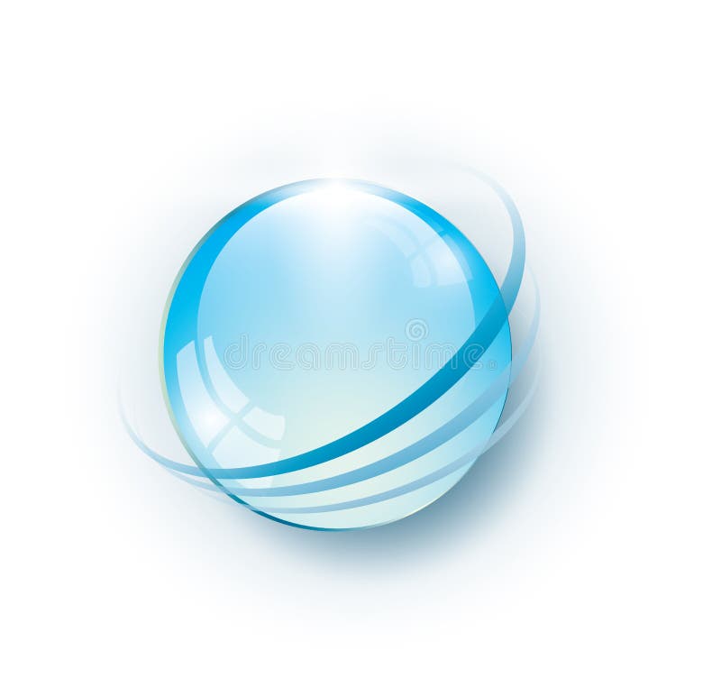 Blue sphere stock vector. Illustration of clean, glossy - 30245600