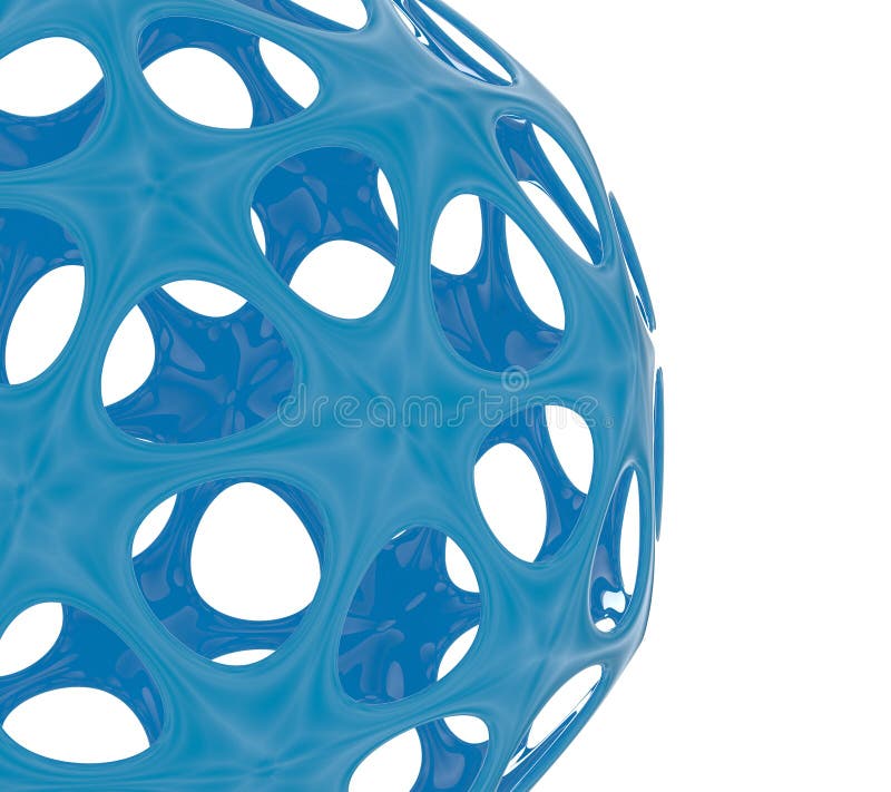 Abstract Blue Sphere on White Stock Illustration - Illustration of ...