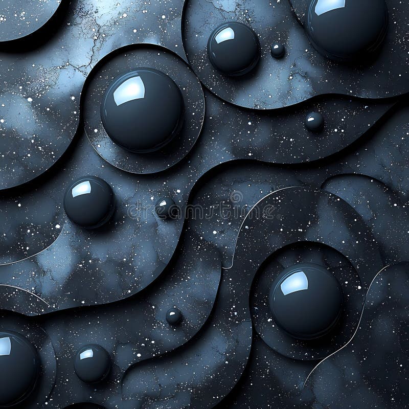 Abstract Blue Spheres with Highlights. Stock Illustration ...