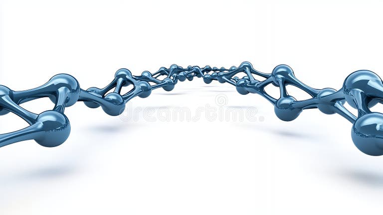 Abstract Blue Spheres Interconnected Chain 3D Rendering - Generative AI ...
