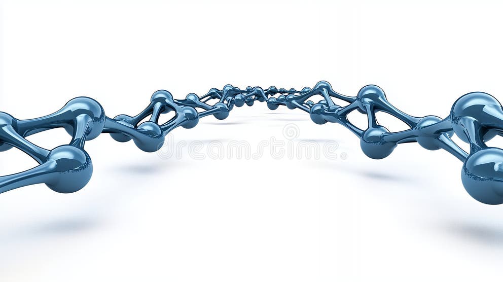 Abstract Blue Spheres Interconnected Chain 3D Rendering - Generative AI ...