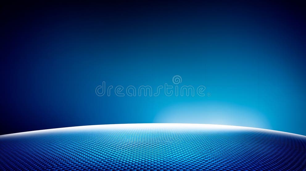 Abstract Blue Spherical Form Composed of Square Blocks Illuminated on ...