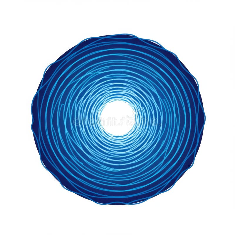 Abstract Blue Spiral Circle Pattern Design Stock Illustration ...