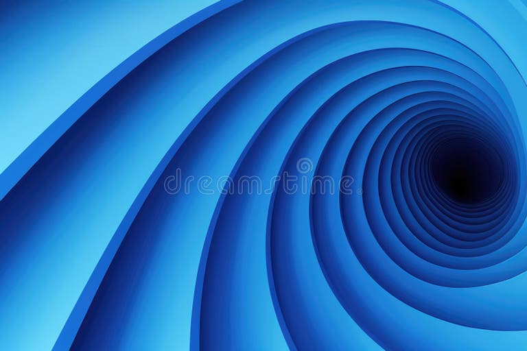 Abstract Blue Spiral Tunnel with Gradients and Concentric Patterns ...
