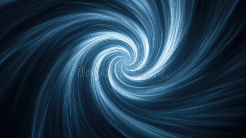 Abstract Blue Spiral, a Vortex of Light and Darkness Stock Illustration ...