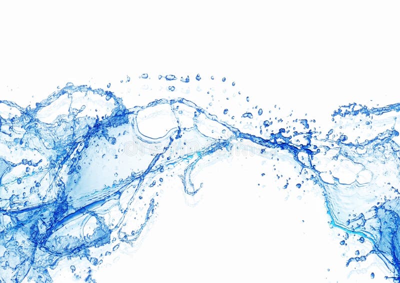 Abstract Blue Splashes and White Background Stock Illustration ...