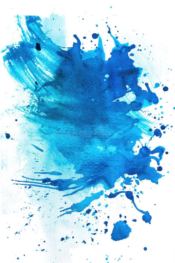 Abstract Blue Splatter Art stock image. Image of textured - 366912699