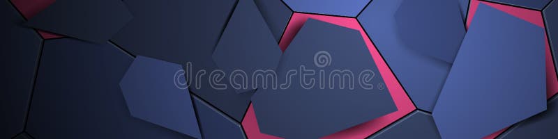 Abstract Blue Splinter Background. Modern Horizontal Mosaic Backdrop ...