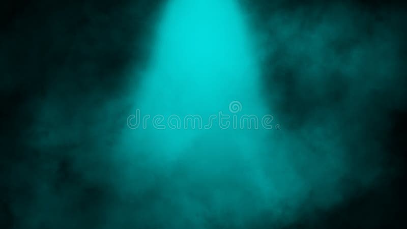 Abstract Blue Spotlight with Smoke Mist Fog on a Black Background ...