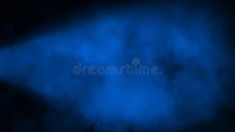 Abstract Blue Spotlight with Smoke Mist Fog on a Black Background ...