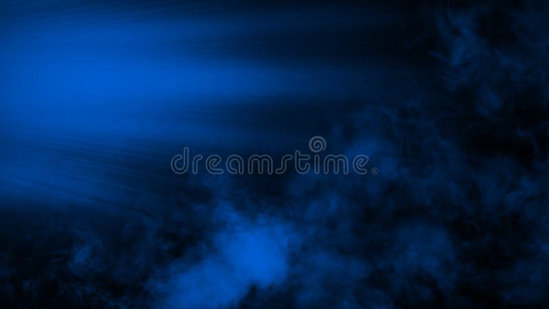 Abstract Blue Spotlight with Smoke Mist Fog on a Black Background ...