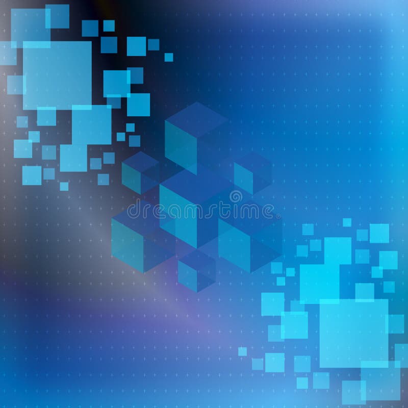 Abstract Blue Square, Background Stock Illustration - Illustration of ...