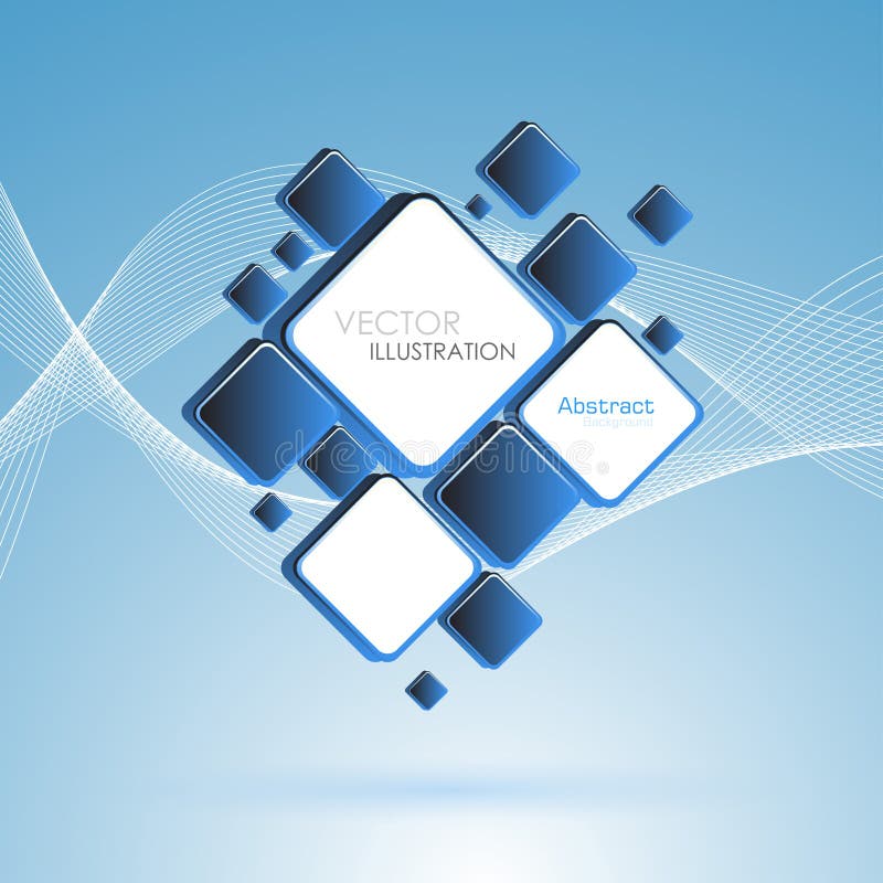 Abstract Blue Square Background. Vector Illustration Stock Vector ...
