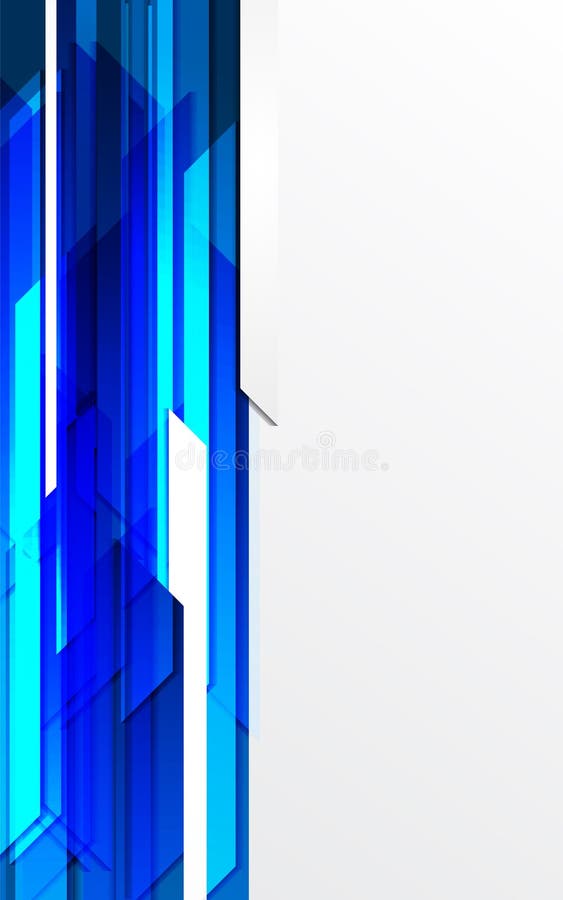 Abstract Blue Square Blend Vertical Graphic Layout Stock Vector ...