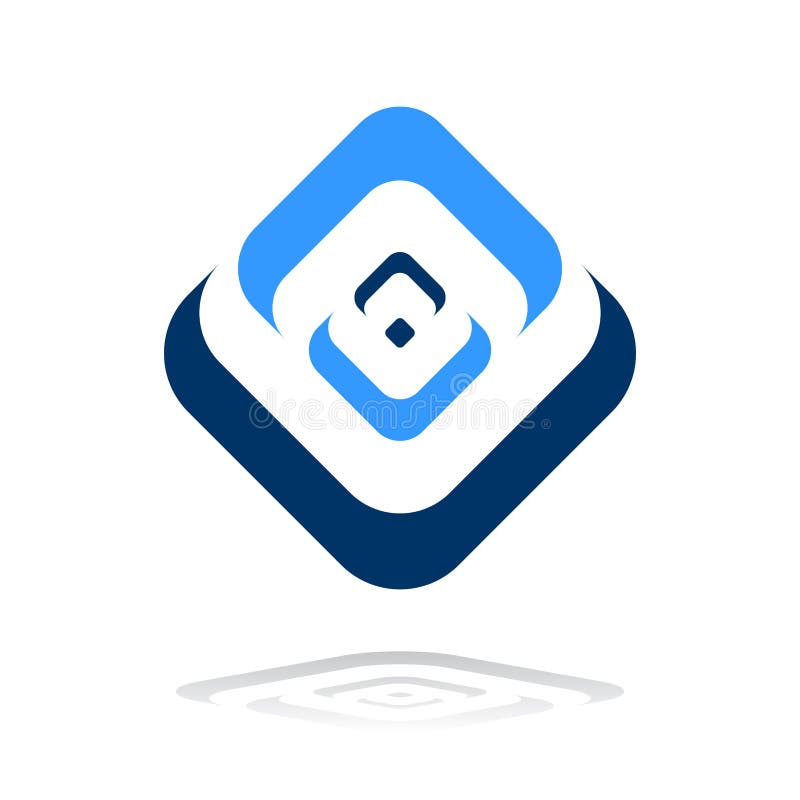 Abstract Blue Square Icon. Element for Design Stock Vector ...