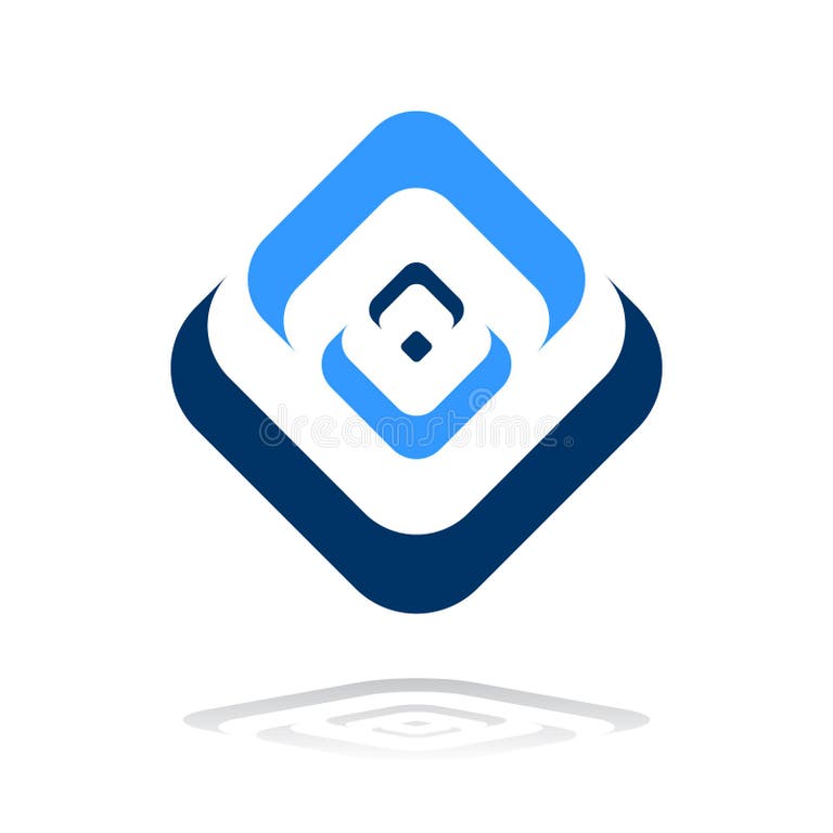 Abstract Blue Square Icon. Element for Design Stock Vector ...