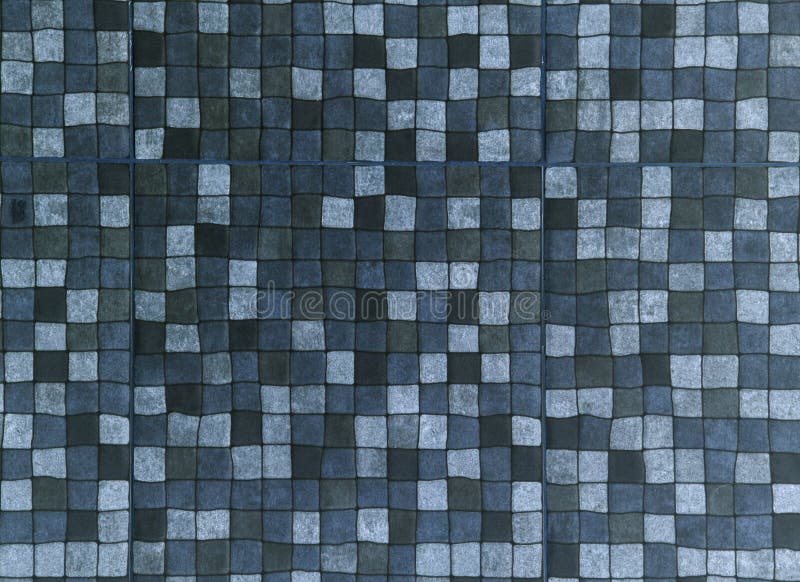 Abstract Blue Square Mosaic Background Stock Photo - Image of wall ...