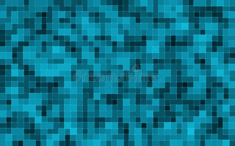 Abstract Blue Square Mosaic Background Stock Illustration ...