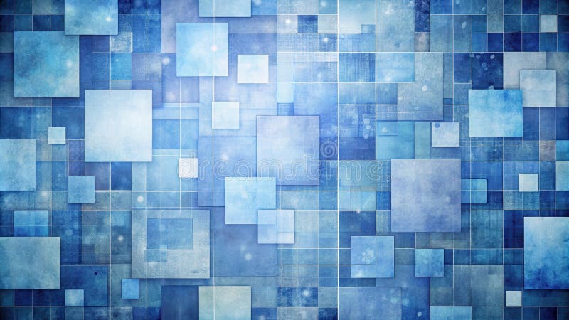 Abstract Blue Square Mosaic Design Textured Background Image ...