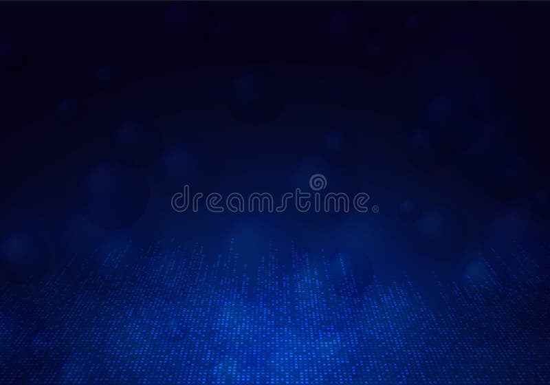 Abstract Blue Square Tech Pattern Futuristic Template Design ...