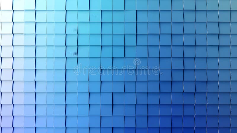 Abstract Blue Square Tiles, a 3D Textured Architectural Design with ...