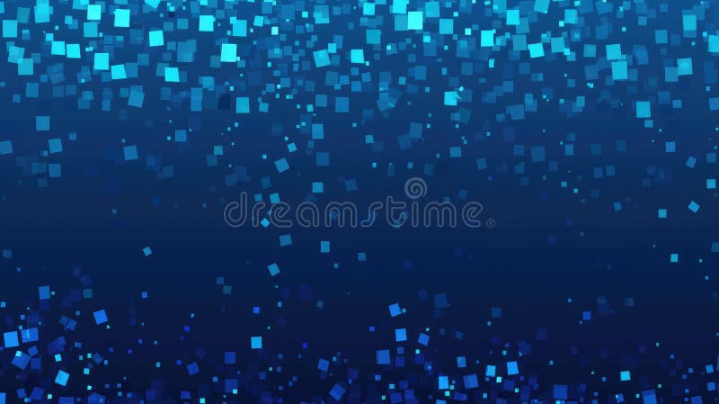 Abstract Blue Squares Pattern with Glowing Digital Effects. Futuristic ...