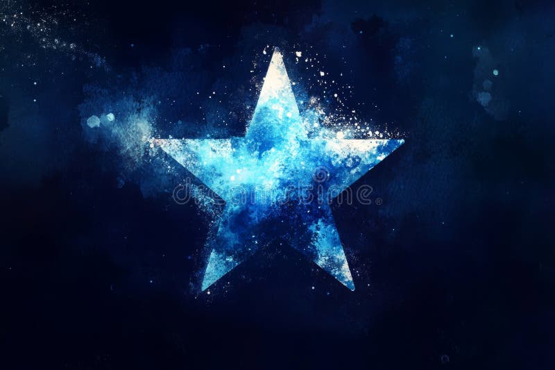 Abstract Blue Star Graphic Design Stock Illustration - Illustration of ...