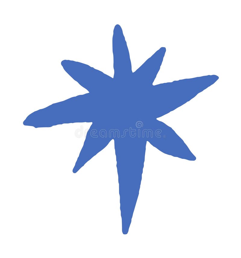 Abstract Blue Star Shape Vector Stock Illustration - Illustration of ...