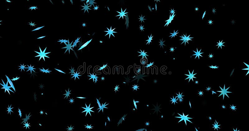 Abstract Blue Star, Snowflake, Background. 3d Rendering, Selective ...