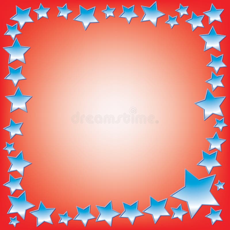 Abstract Blue Star with Space for Text on Red Background Stock ...