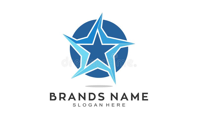 Abstract Blue Star Symbol Vector Logo Stock Vector - Illustration of ...