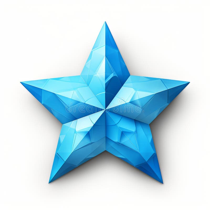 An Abstract Blue Star on a White Background Stock Illustration ...