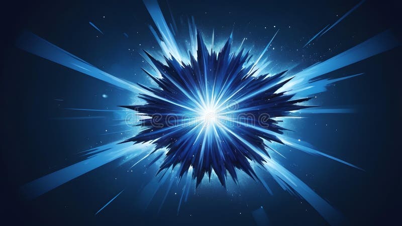 Abstract Blue Starburst Explosion Background Stock Illustration ...