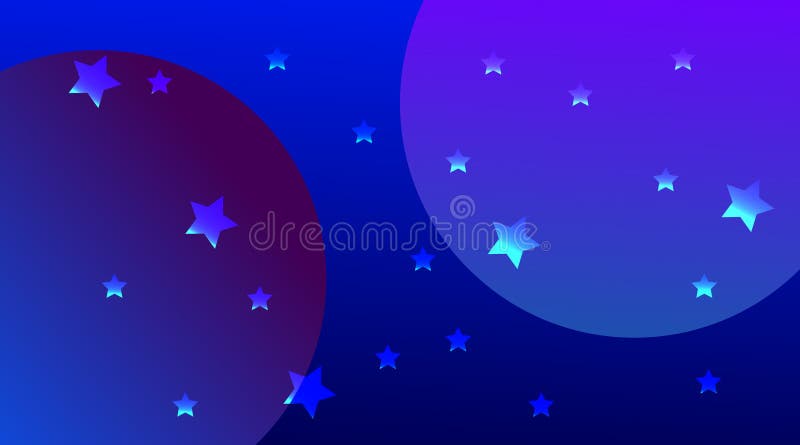 Abstract Blue Stars Over Dark Blue Gradient Background. Stock Vector ...