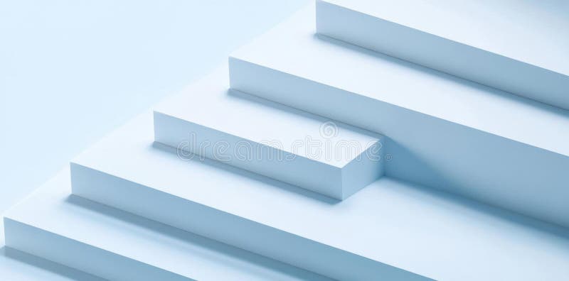 Abstract Blue Steps Ascent stock illustration. Illustration of simple ...