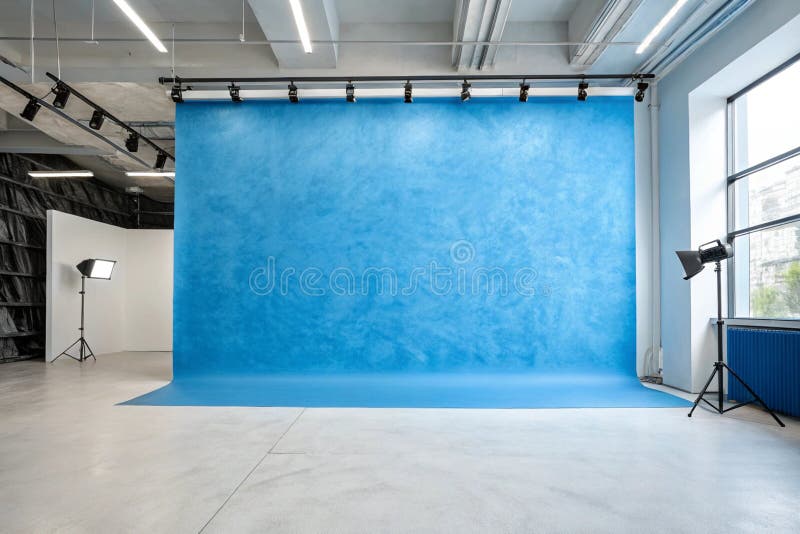 Abstract Blue Studio Background for Product Display Stock Illustration ...
