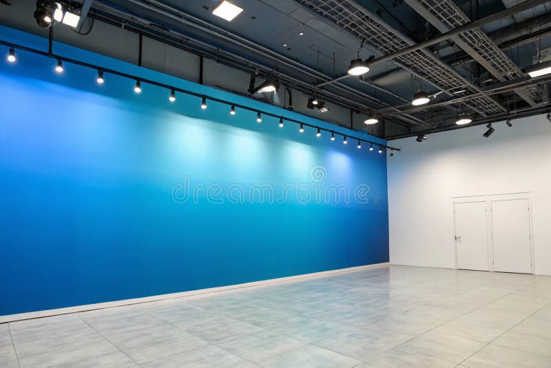 Abstract Blue Studio Background for Product Display Stock Illustration ...