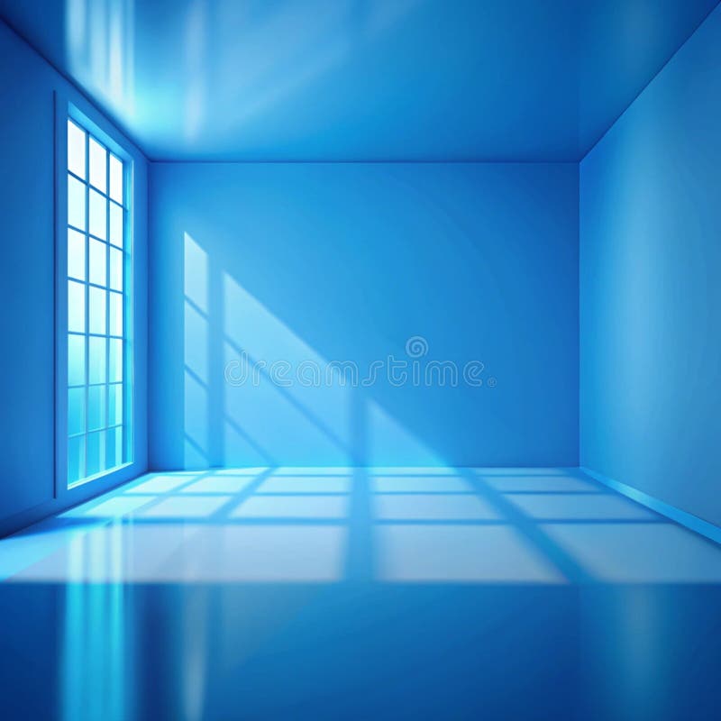 Abstract Blue Studio Background for Product Presentation. Empty Room ...