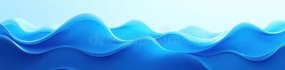 Abstract Blue Stylized Wave Pattern, Calming Ocean Vibe, Waves, Art ...