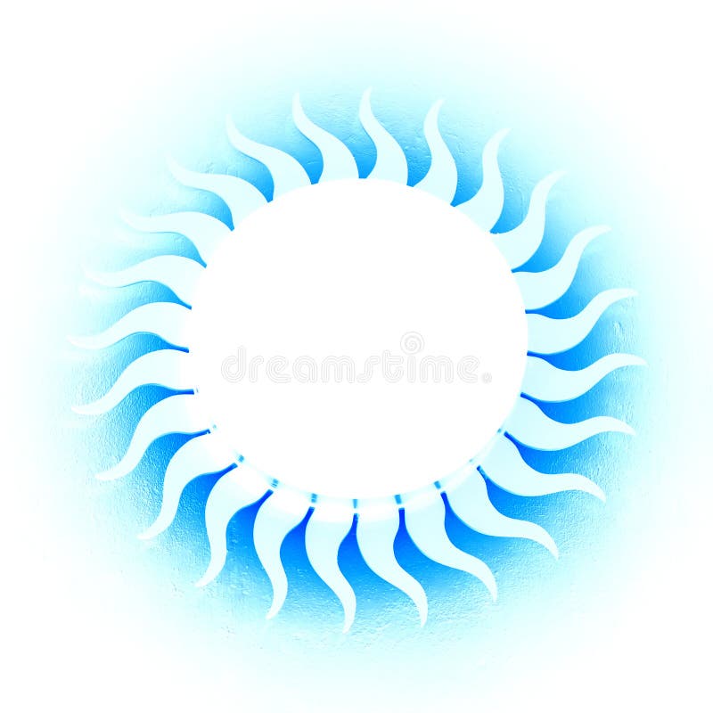 Abstract Blue Sun with Rays Stock Illustration - Illustration of design ...