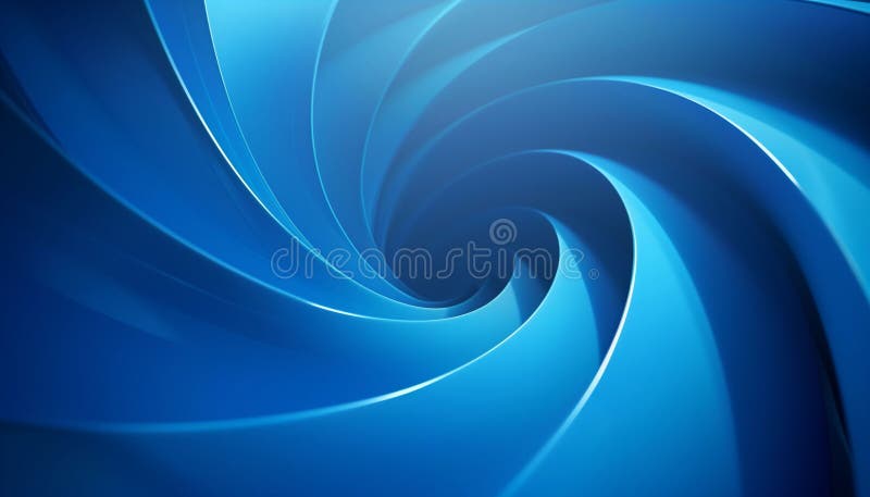 Abstract Blue Swirl Design.. Close-up View of a Vivid Blue Swirl ...