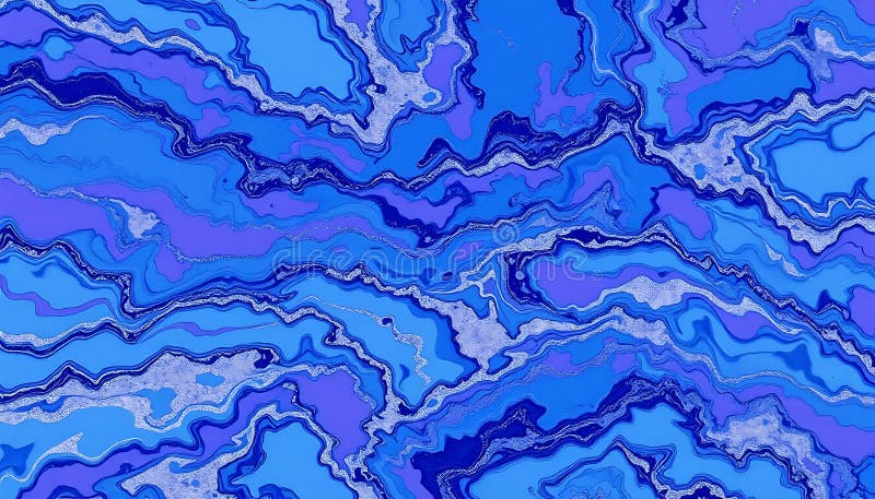 Abstract Blue Swirl Pattern, Fluid Background for Artistic Design ...